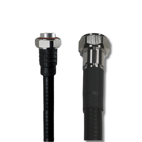 7/16 DIN Male to 4.3-10 Male 1/2" Super Flex Low PIM Jumper, 6ft