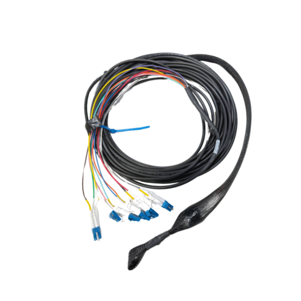 LC/UPC to LC/UPC Single Mode I/O Riser Fiber Jumper, 12F, with Pulling ...