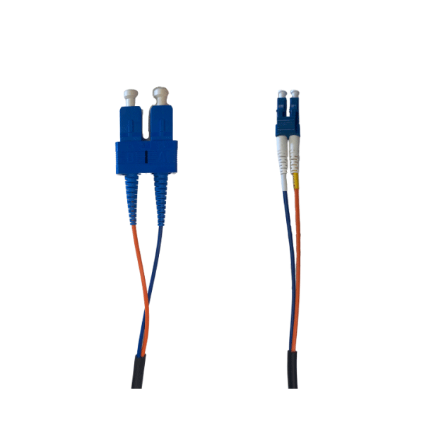 Armored SC/UPC to LC/UPC, 2F, Duplex, Single Mode, I/O Riser, Fiber ...