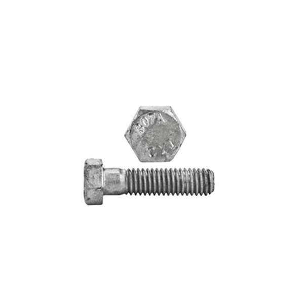 3/8" x 2" Galvanized Hex Head Bolt, Partially Threaded, EA | Launch 3 ...