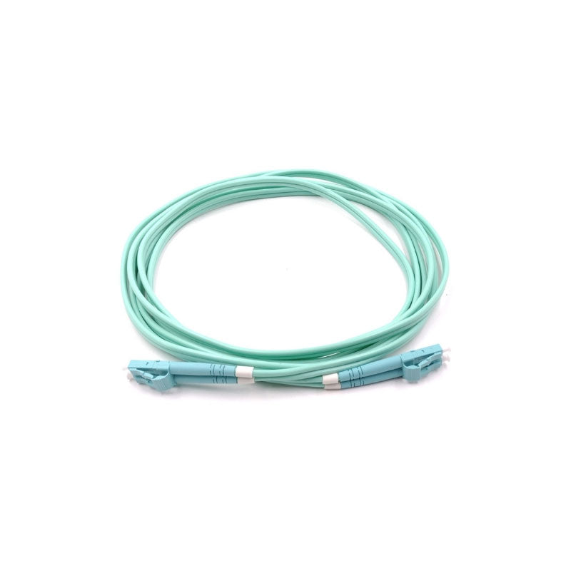 ST/UPC to ST/UPC Fiber Jumper, Multi-Mode, Duplex, Aqua, OM3, 500ft ...