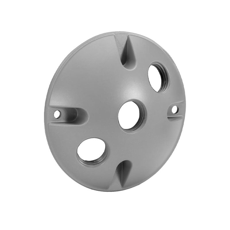 Three Hole Round Lamp Holder Cover, 1/2", Gray, Weatherproof | Launch 3 ...