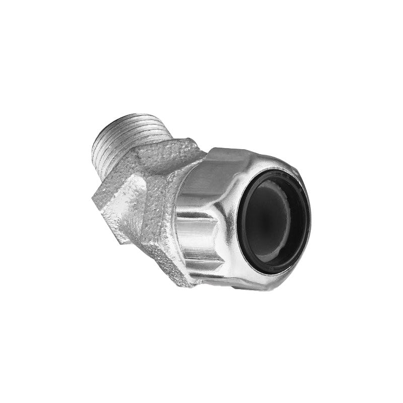 3/4" 45 Degree Metallic Liquid Tight Connector - Malleable Iron ...