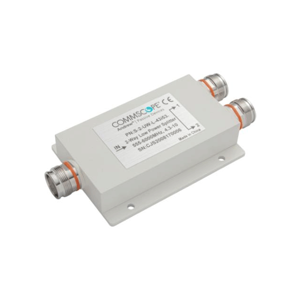 CommScope: Two-way Low Power Splitter, 555-6000MHz, 4.3-10 Female Port