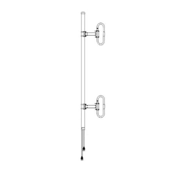 Sinclair Technologies: Dual 1 dipole antennas, 2.5 dBd, offset, HD, AB