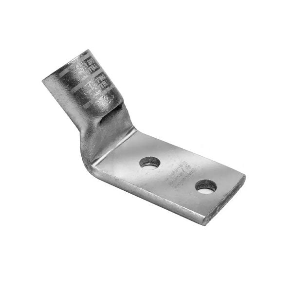 Burndy: 750 kcmil Flex Lug, 45 Degree, 2 Hole, 1/2" Stud, 1-3/4 ...