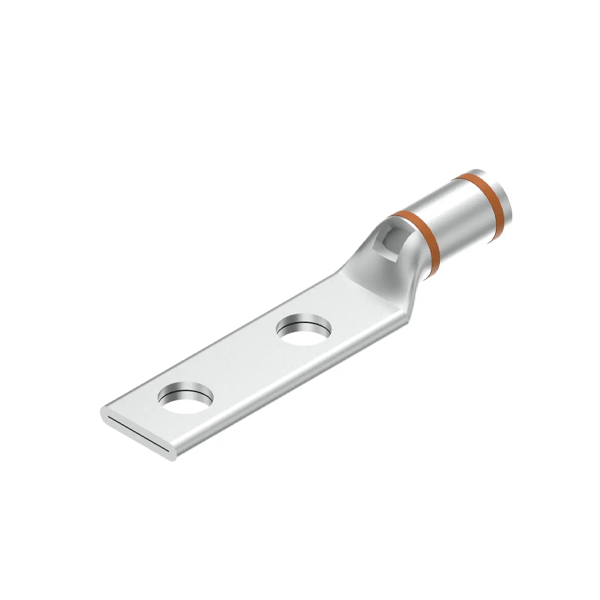 Burndy: 3/0 Flex Lug, 2 Hole, 1/2" Stud, 1-3/4" Spacing, Window, Orange ...