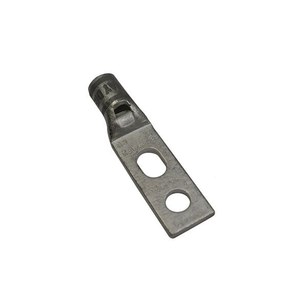 Burndy: #4 Flex Lug, 4 AWG Cu, 2 Hole, Slotted, 3/8" Stud, With Window ...