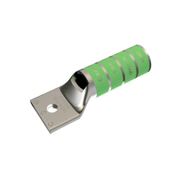 Burndy: 600 kcmil lug, 1 Hole, 1/2" Stud, Long Barrel, With Window ...