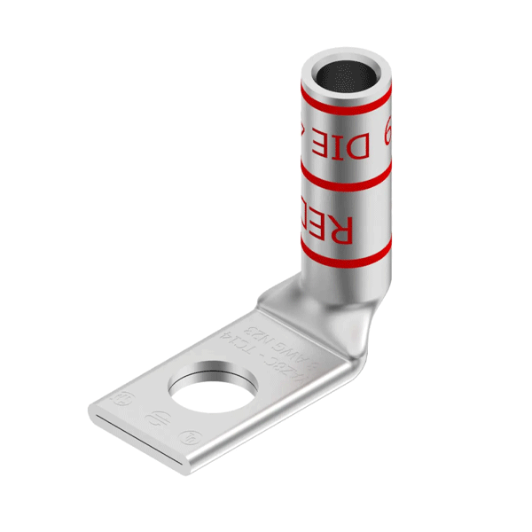Burndy: #8 Lug, 90 Degree, 1 Hole, 1/4" Stud, Window, Long Barrel ...