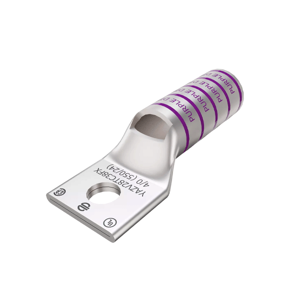 Burndy: 4/0 Flex Lug, 1 Hole, 3/8" Stud, No Window, Long Barrel ...