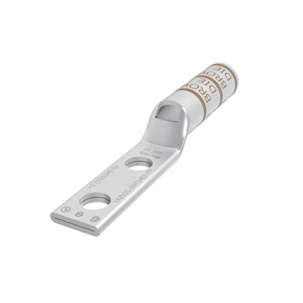 Burndy: #2 Flex Lug, 2 Hole, 1/4" Stud, 3/4" Spacing, Window, Long ...