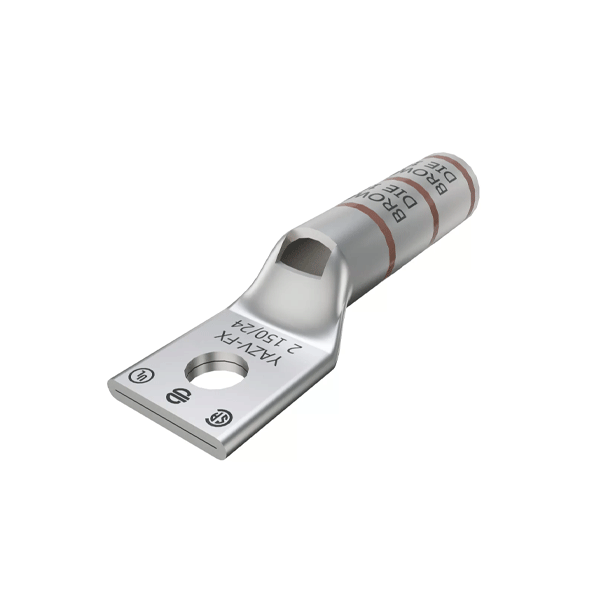Burndy: #2 Flex Lug, 1 Hole, 1/4" Stud, No Window, Long Barrel | Launch ...