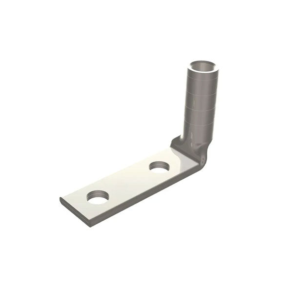 Burndy: #6 Flex 90 Degree Lug, 2 Hole, 1/4" Stud, 5/8" Spacing, Window ...