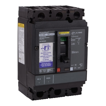 Square D: Circuit breaker, PowerPacT H, 125A, 3 pole, 600VAC, 18kA ...