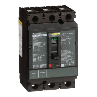 Square D: Circuit breaker, PowerPacT H, 100A, 3 pole, 600VAC, 18kA ...